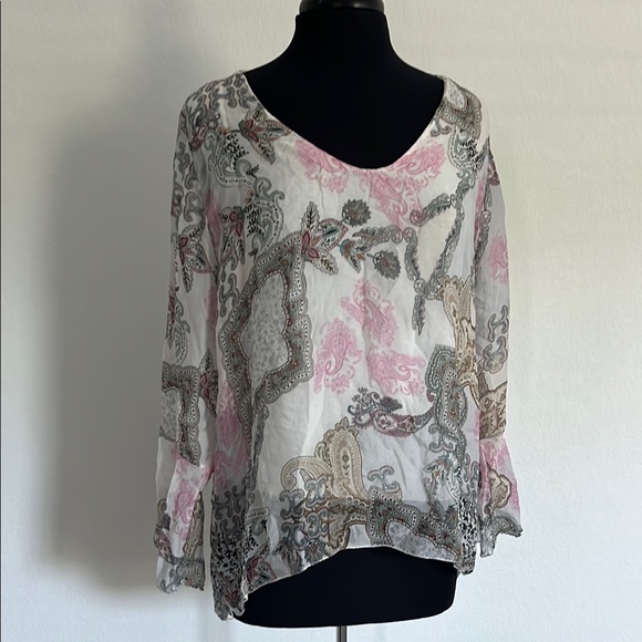 M Made In Italy | Tops | Made Italy Paisley Top | Poshmark